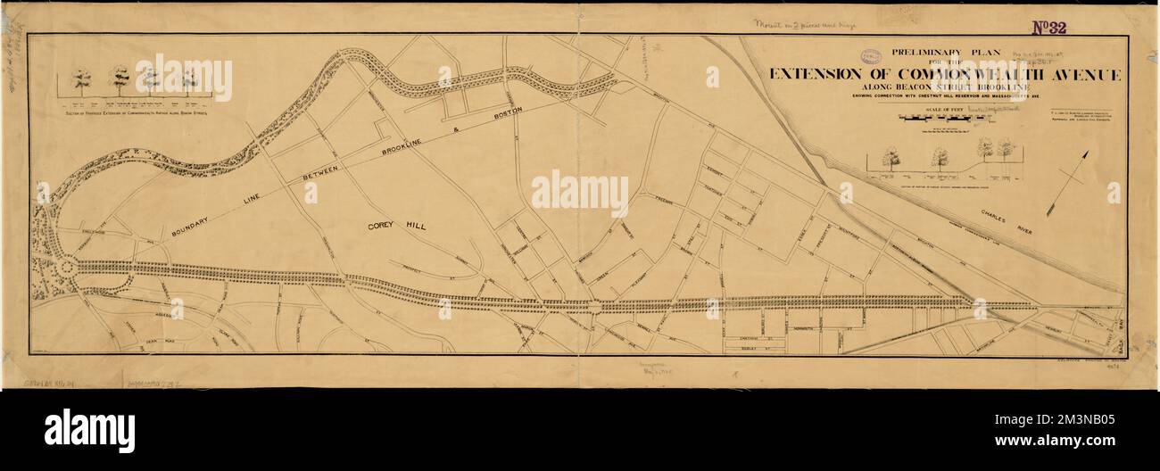 Preliminary plan for the extension of Commonwealth Avenue along Beacon ...