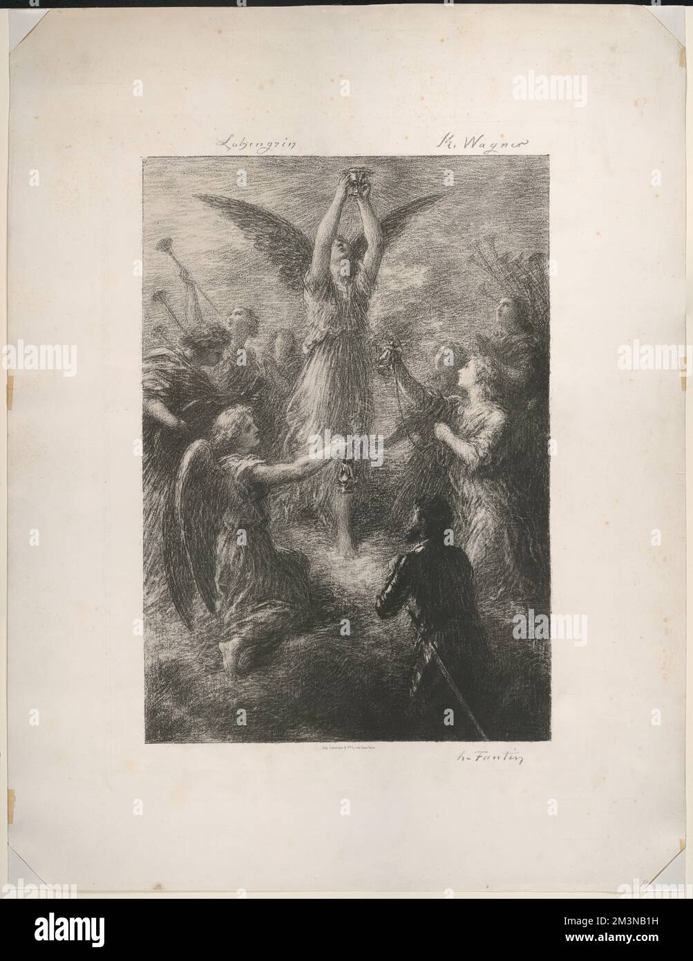 Prélude de Lohengrin (1re planche) , Angels, Knights, Trumpets ...