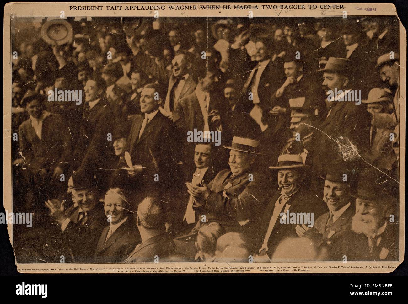 President Taft applauding double by Honus Wagner , Baseball, Sports ...