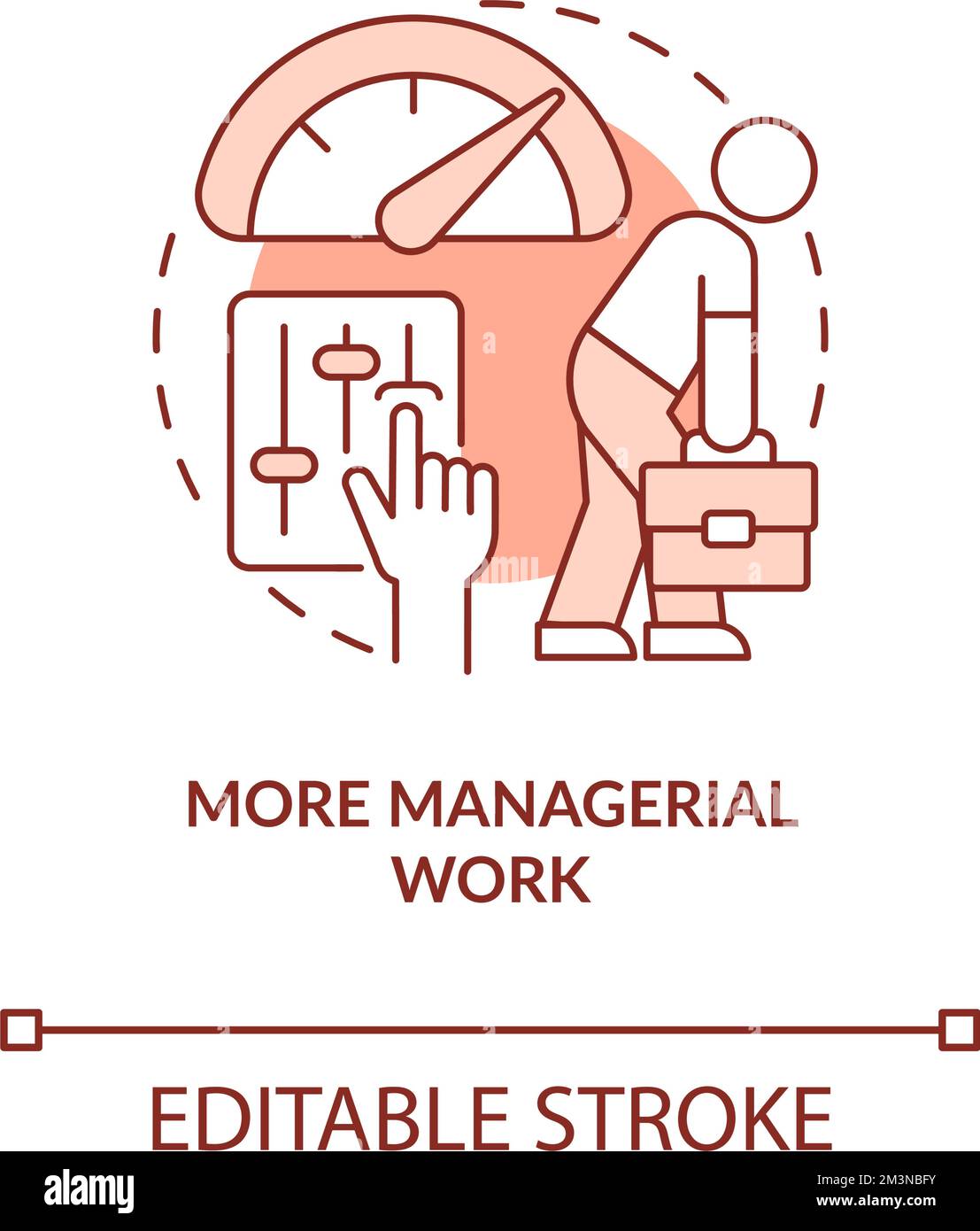 More managerial work terracotta concept icon Stock Vector Image & Art ...