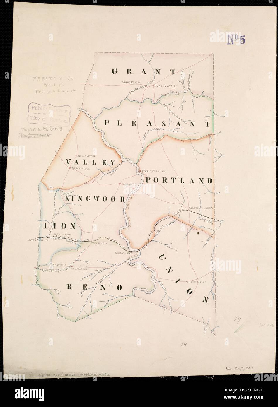 Preston county west virginia map hi-res stock photography and images ...