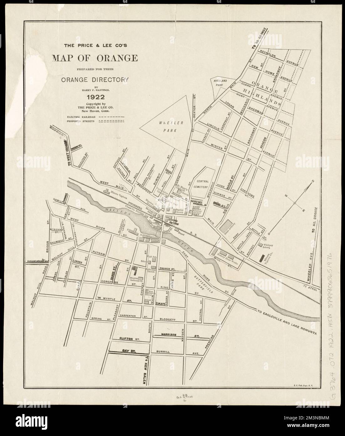 The Price & Lee Co's map of Orange , Orange Mass., Maps Norman B ...
