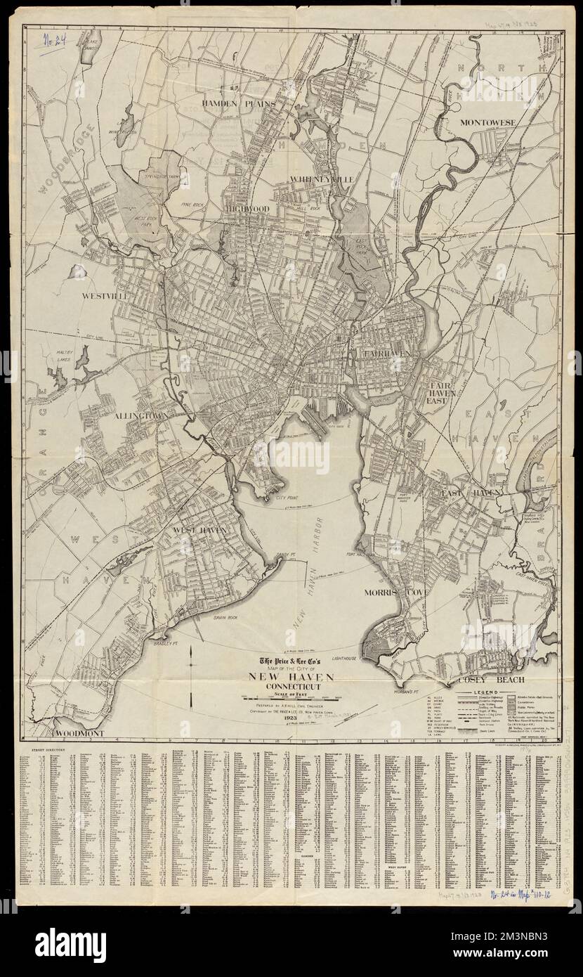 The Price & Lee Co's map of the city of New Haven, Connecticut , New ...