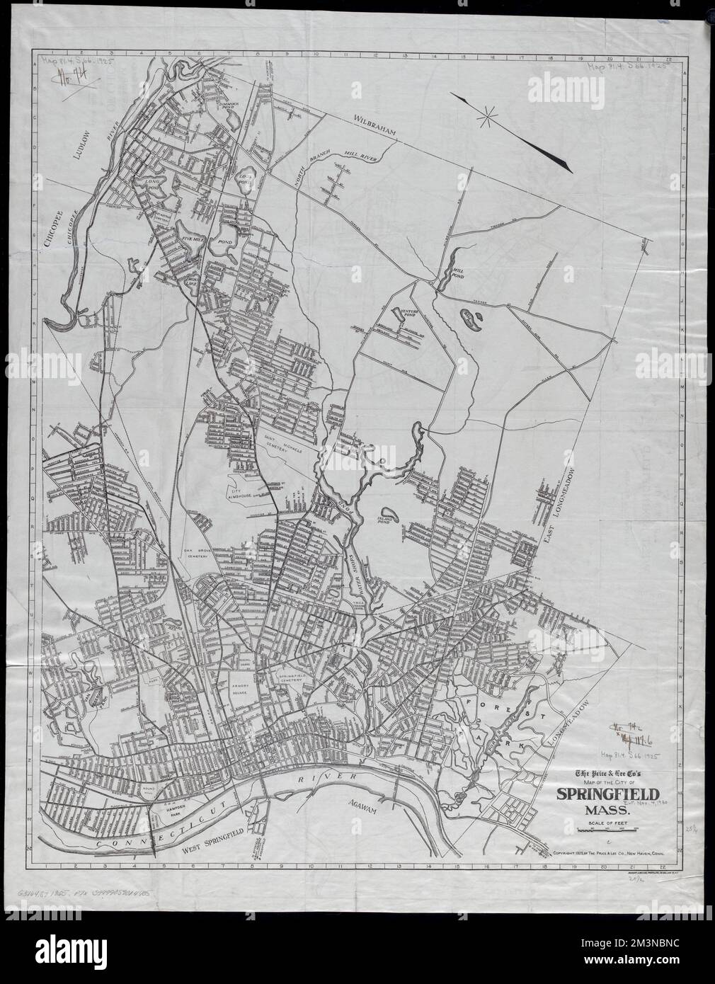 The Price & Lee Co's map of the city of Springfield Mass. , Springfield ...