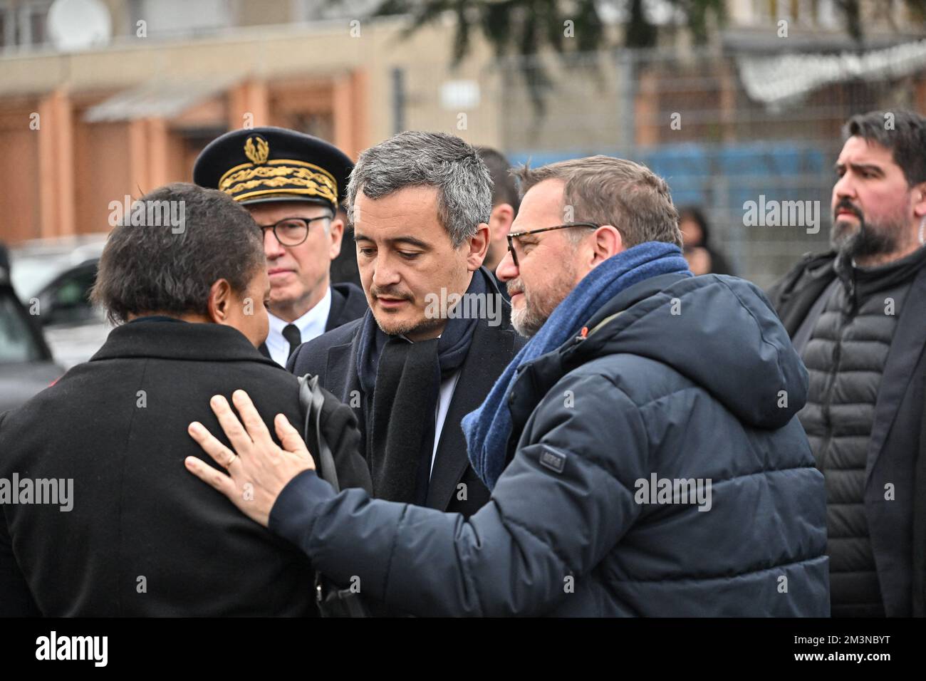 Mayor of Vaulx en Velin Helene Geoffroy is welcolmed by Interior ...