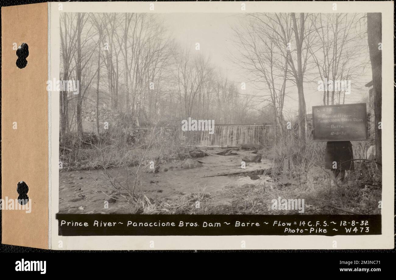 Prince River, Panaccione Brothers dam, flow 14 cubic feet per second ...