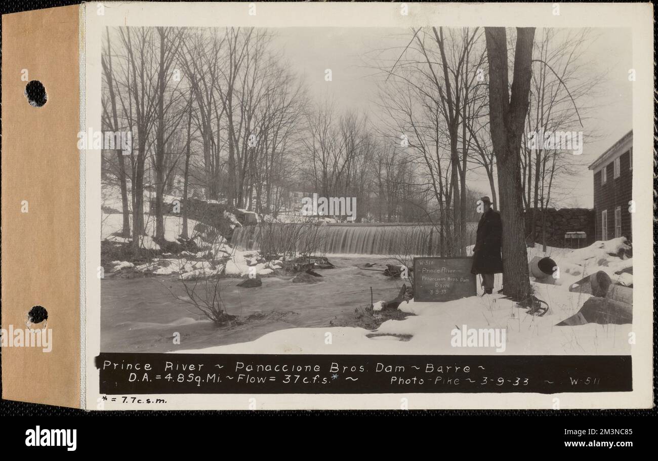 Prince River, Panaccione Brothers dam, flow - 37 cubic feet per second ...