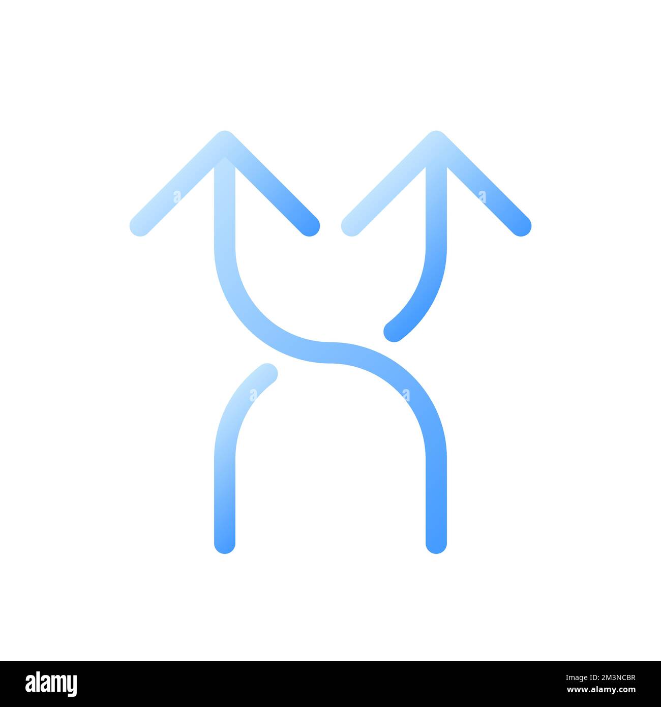 Highway intersection ahead arrows flat gradient two-color ui icon Stock Vector Image & Art - Alamy