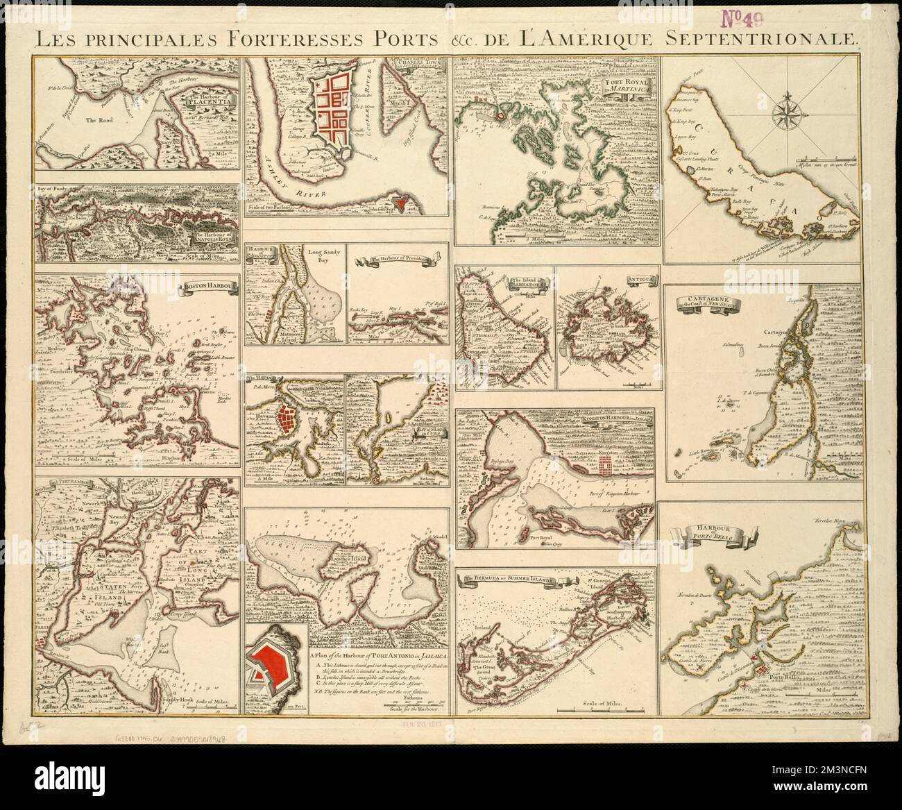 Les principales forteresses, ports &c. de l'Amérique septentrionale ...