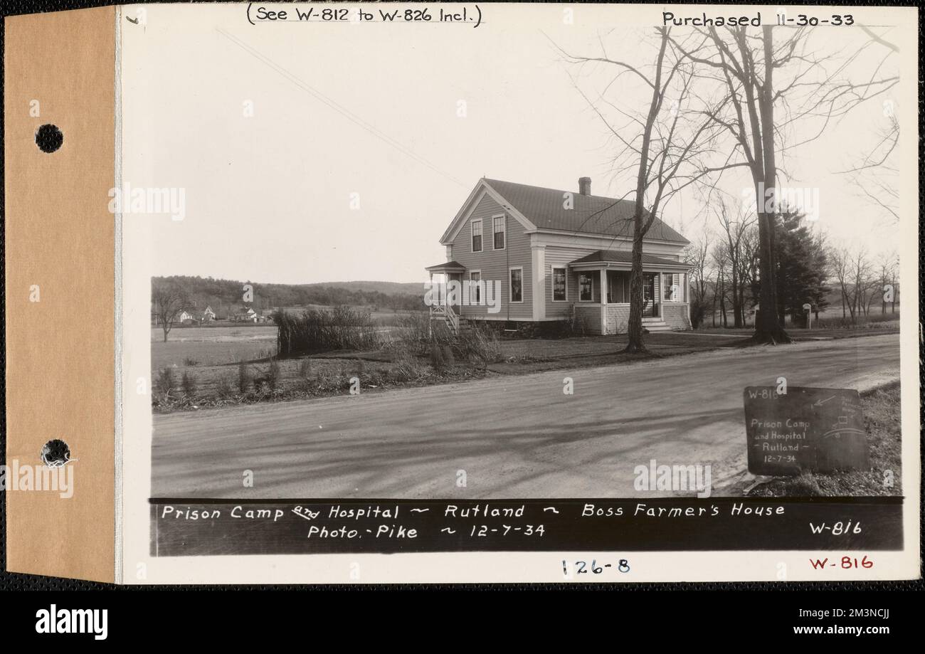 Prison Camp and Hospital, Boss Farmer's House, Rutland, Mass., Dec. 7 ...