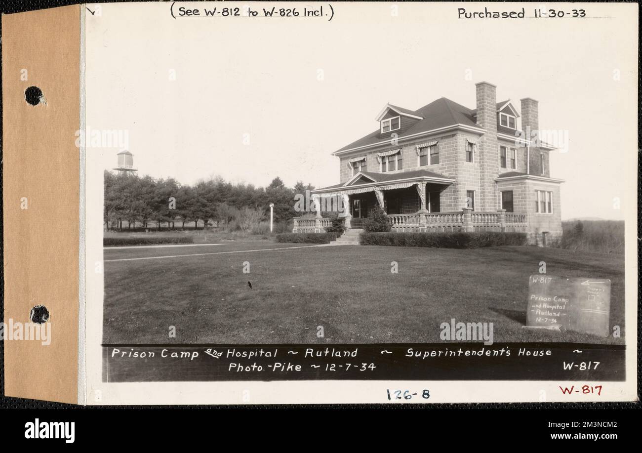 Prison Camp and Hospital, Superintendent's House, Rutland, Mass., Dec ...