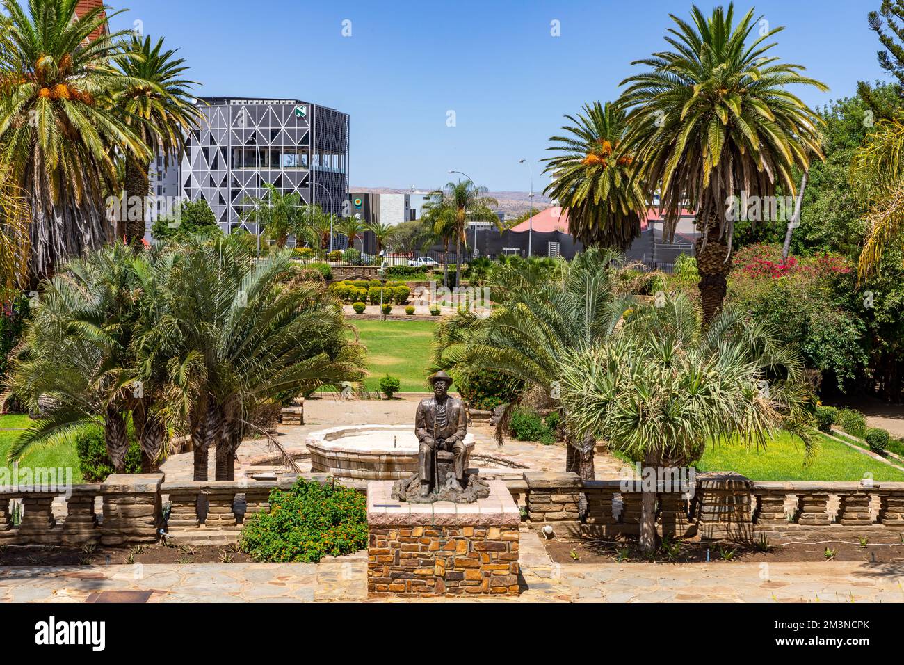 Green Botanical Parliament Gardens in Windhoek, Namibia. Christus ...