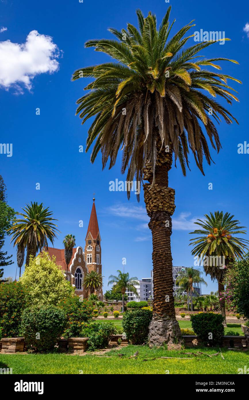 Green Botanical Parliament Gardens in Windhoek, Namibia. Christus ...