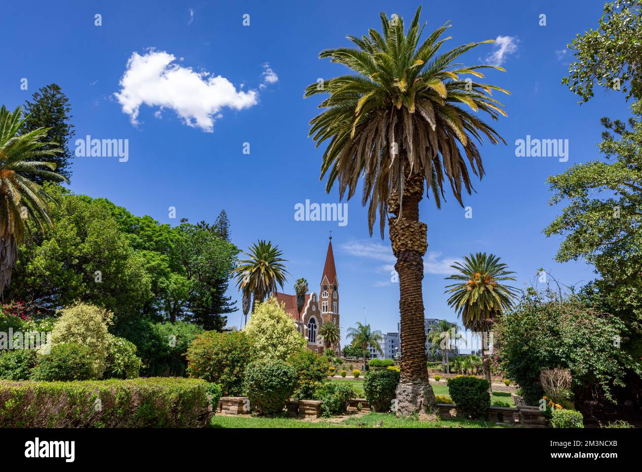 Green Botanical Parliament Gardens in Windhoek, Namibia. Christus ...