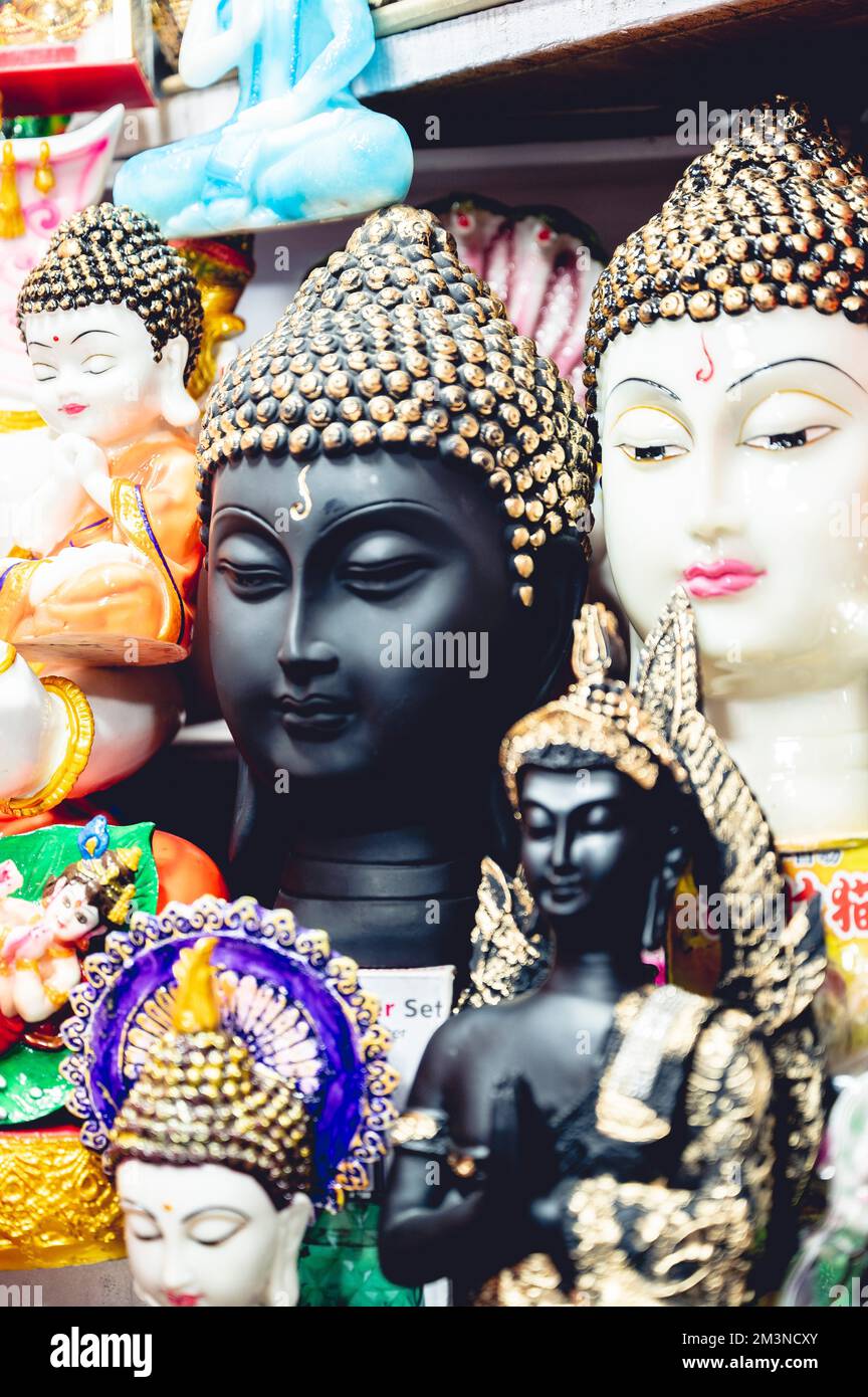 The Hindu gods statues displayed in the market shop Stock Photo - Alamy