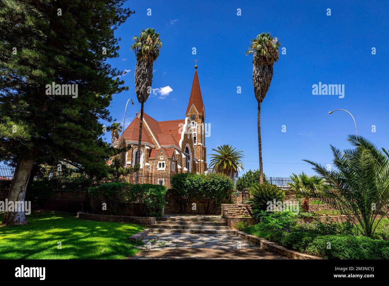 Green Botanical Parliament Gardens in Windhoek, Namibia. Christus ...