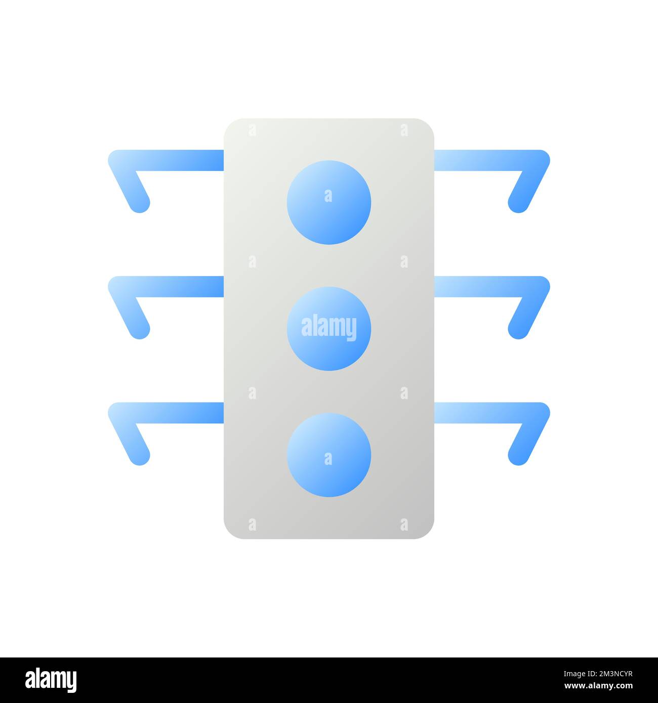 Traffic light flat gradient two-color ui icon Stock Vector Image & Art - Alamy