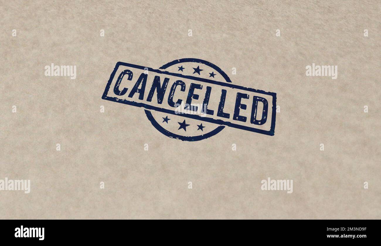 Cancelled stamp icons in few color versions. Cancellation and work ...
