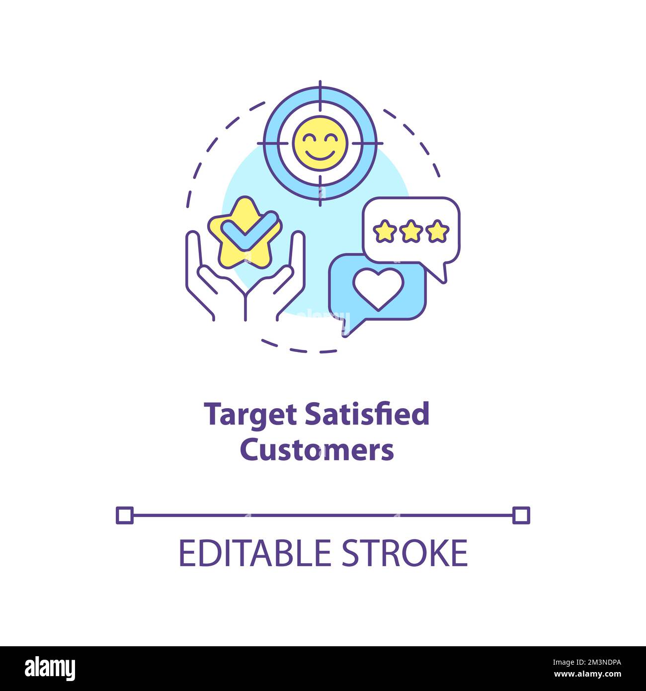 Review target icon outline Cut Out Stock Images & Pictures - Alamy