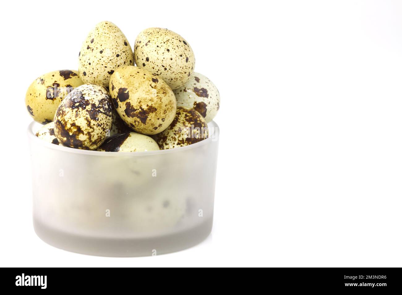 Quail eggs in a group, a delicacy with great taste qualities. Selective ...
