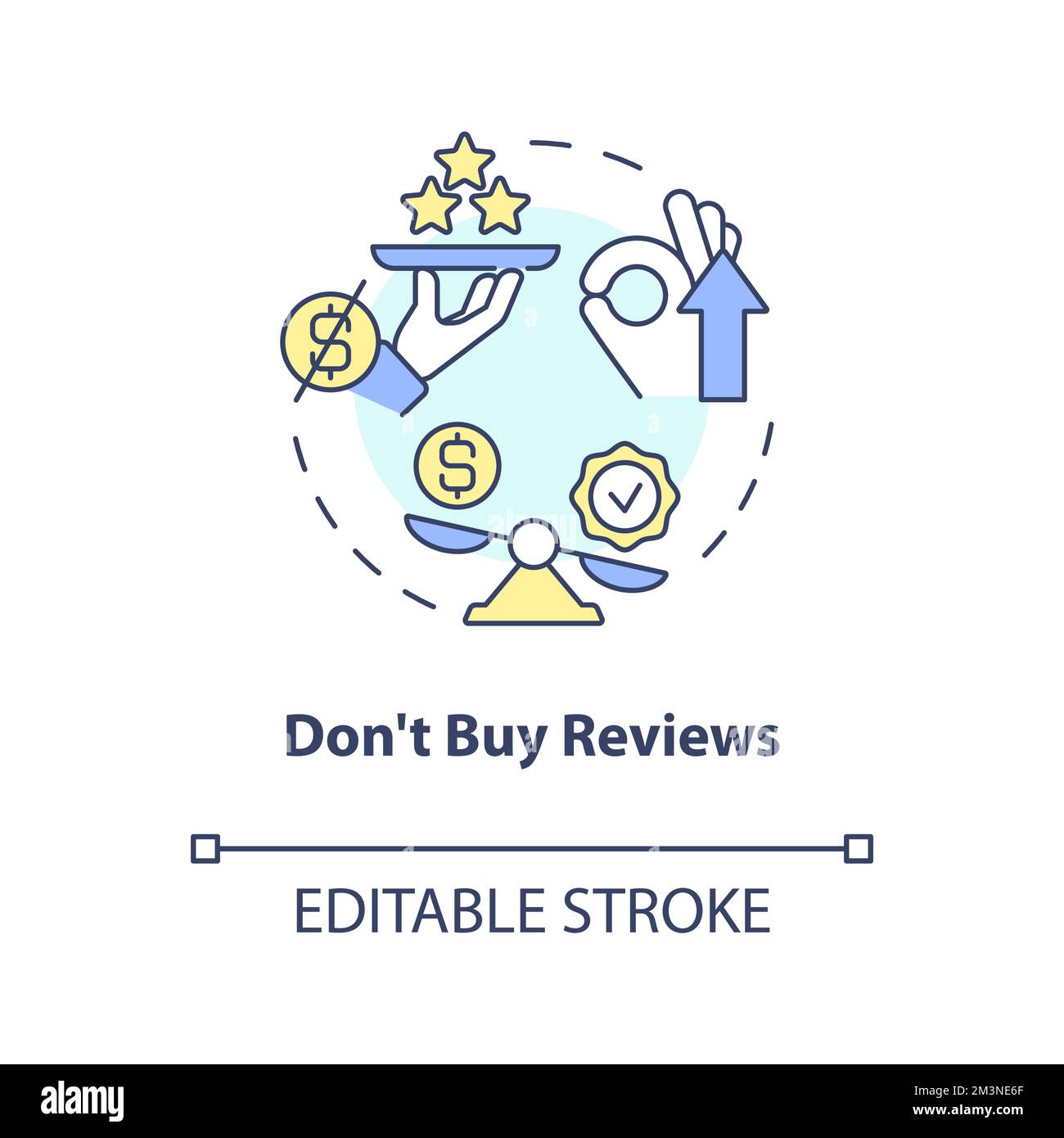 Dont buy reviews concept icon Stock Vector Image & Art - Alamy