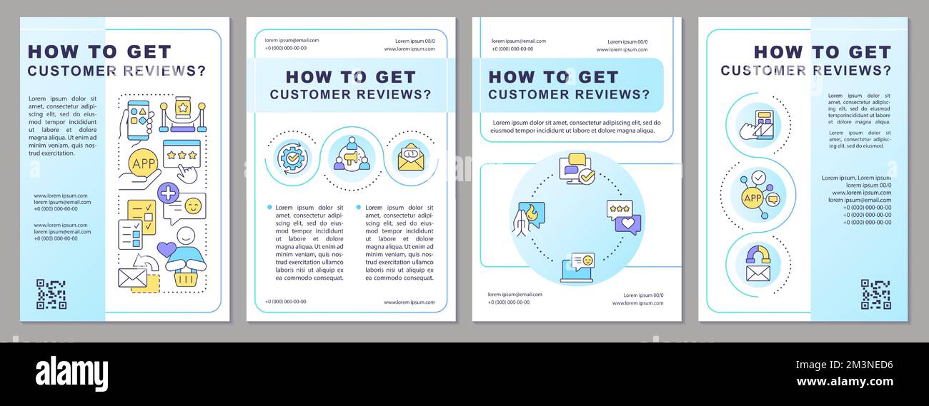 How to motivate client feedback blue brochure template Stock Vector ...