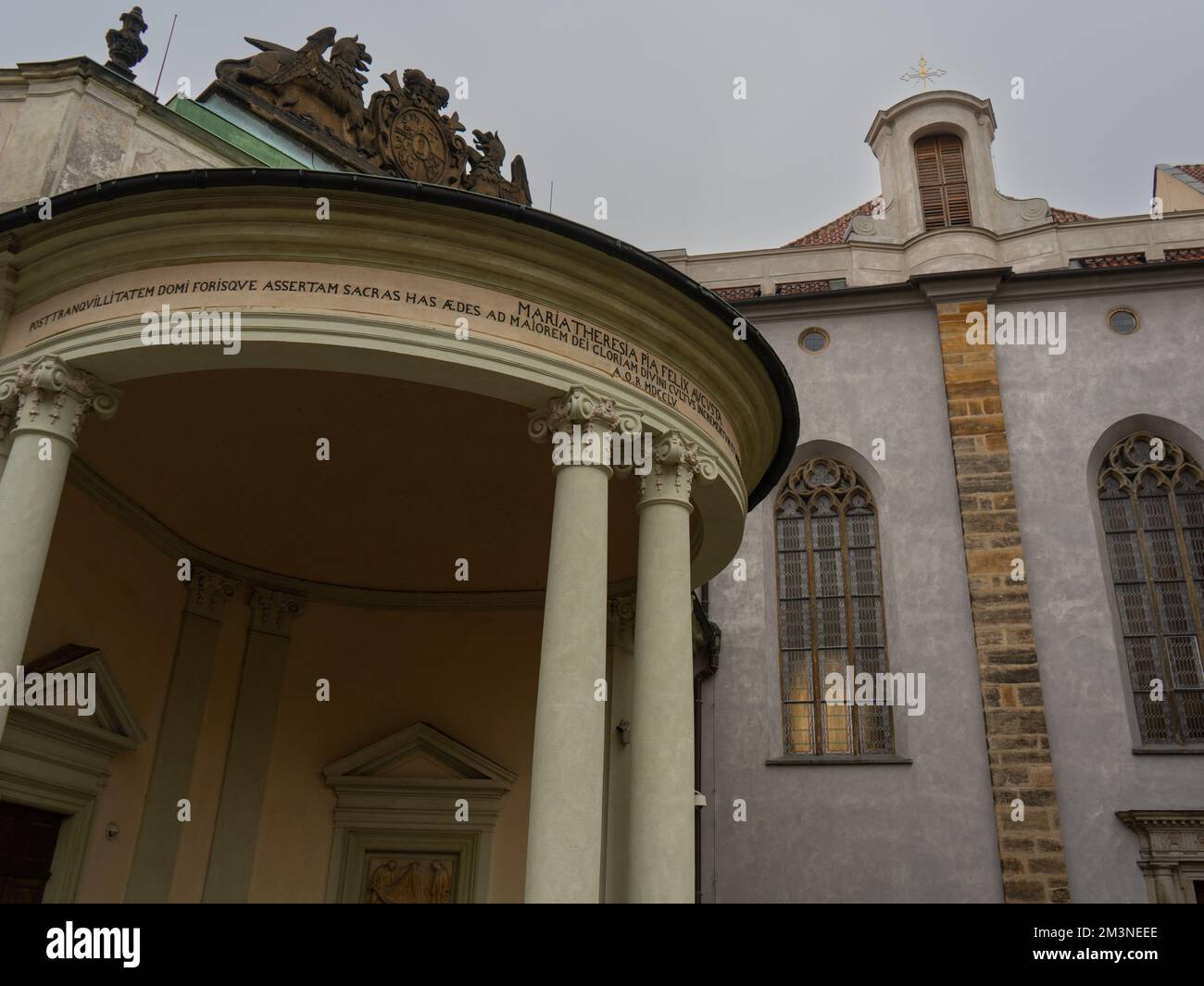 a photo of a building inside Prague Castle Stock Photo - Alamy