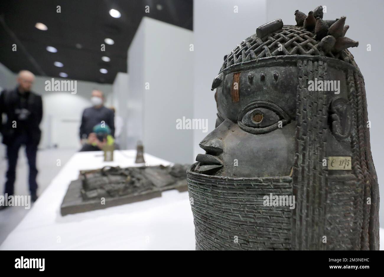 Berlin, Germany. 06th Dec, 2022. Benin bronzes are assembled for return ...