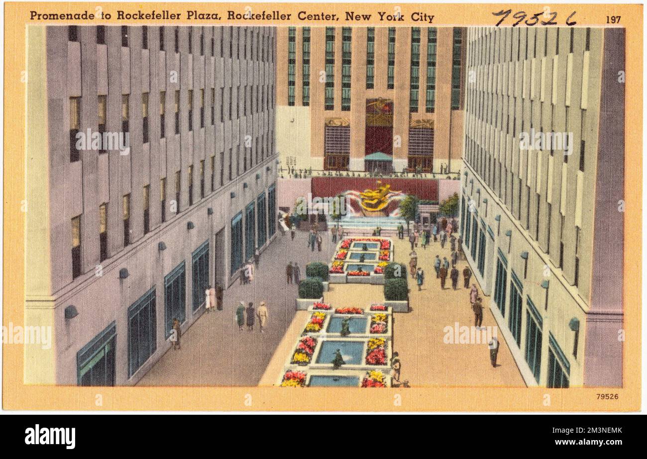Promenade to Rockefeller Plaza, Rockefeller Center, New York City ...