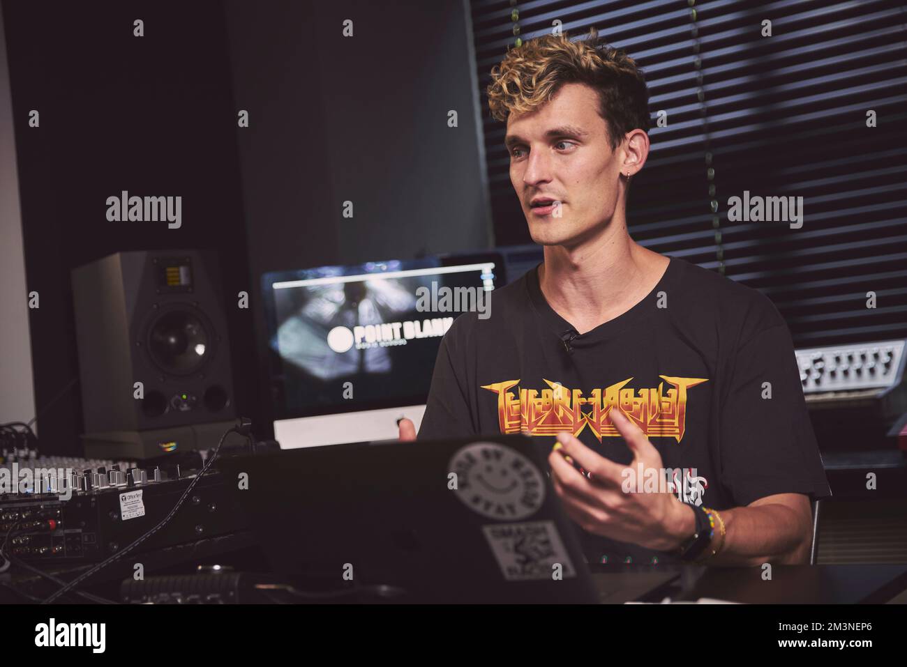 American DJ and producer GRiZ photographed at Point Blank studios ...