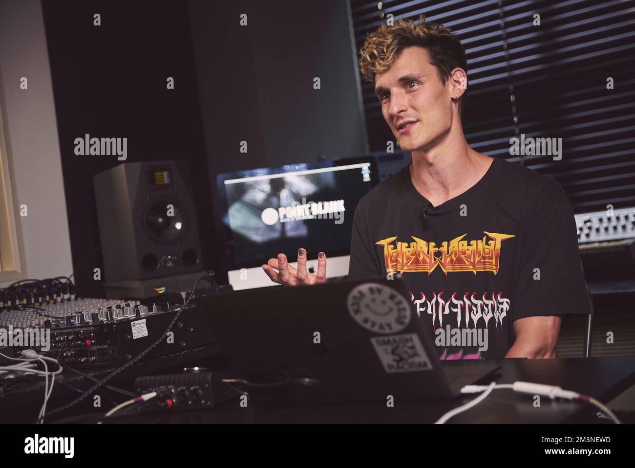 American DJ and producer GRiZ photographed at Point Blank studios ...