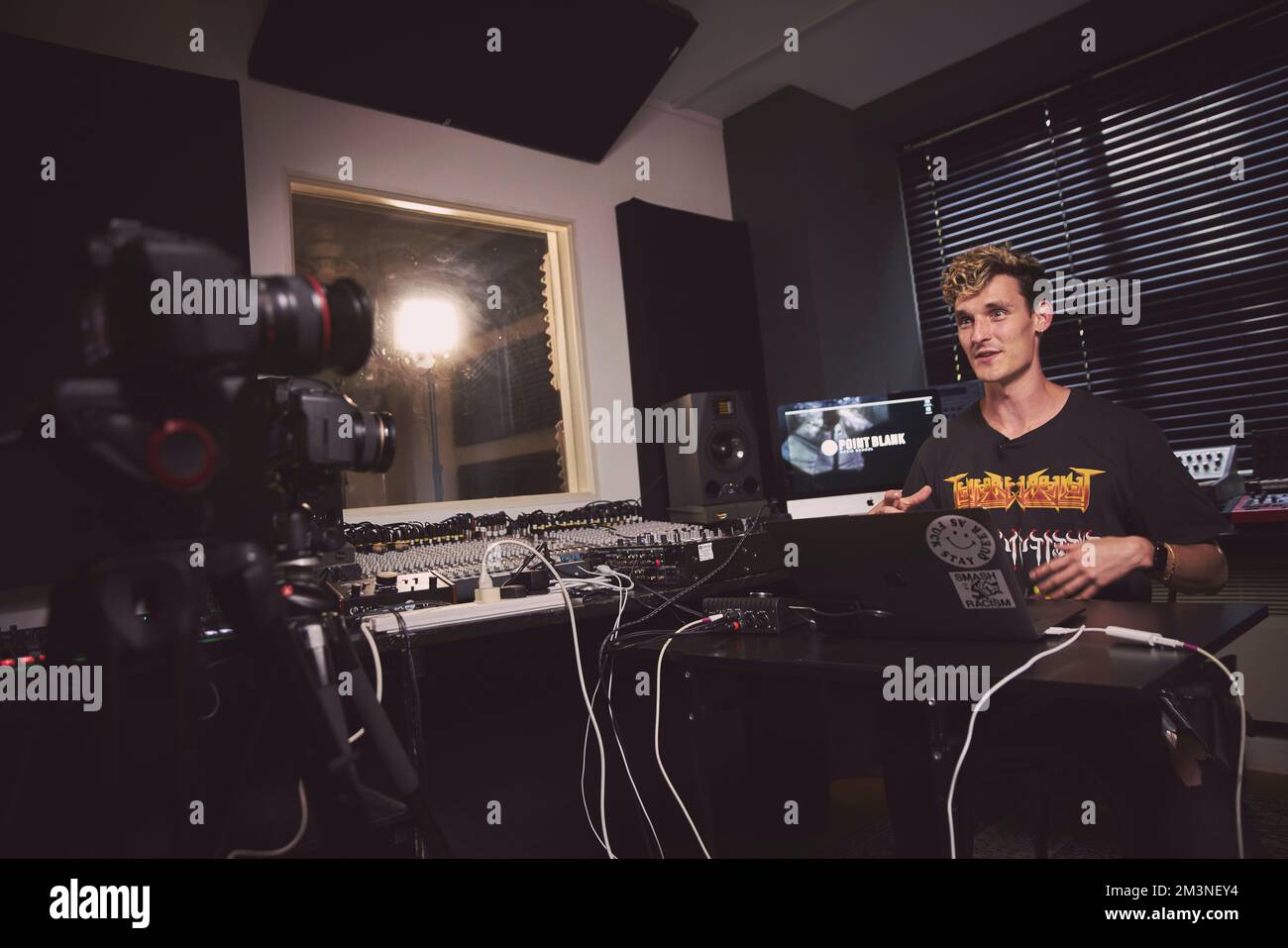 American DJ and producer GRiZ photographed at Point Blank studios ...