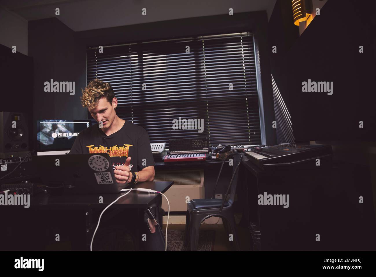American DJ and producer GRiZ photographed at Point Blank studios ...