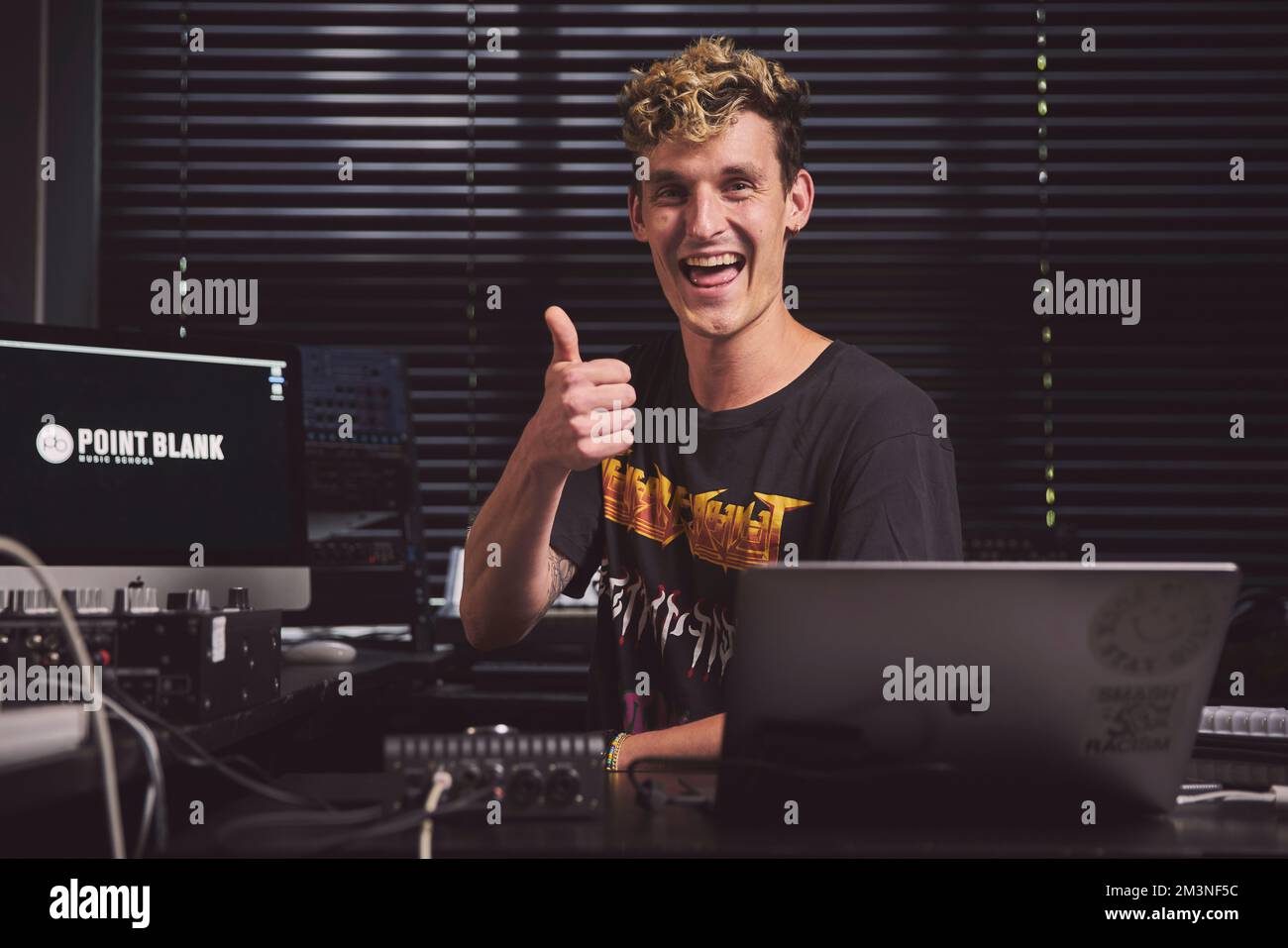 American DJ and producer GRiZ photographed at Point Blank studios ...