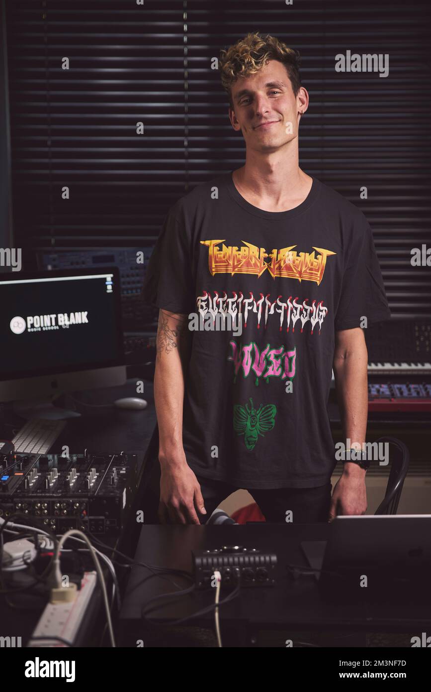 American DJ and producer GRiZ photographed at Point Blank studios ...