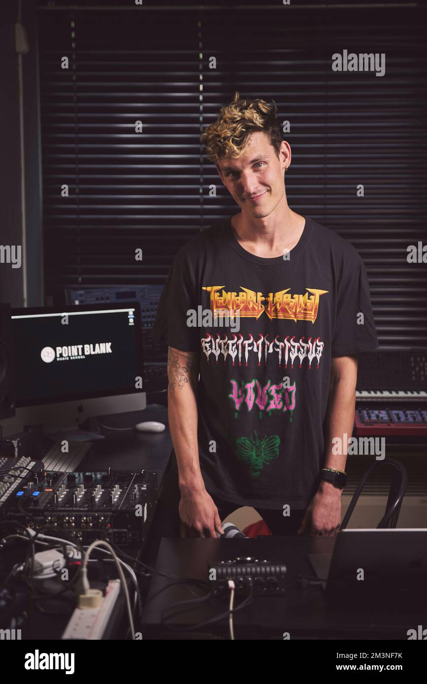 American DJ and producer GRiZ photographed at Point Blank studios ...
