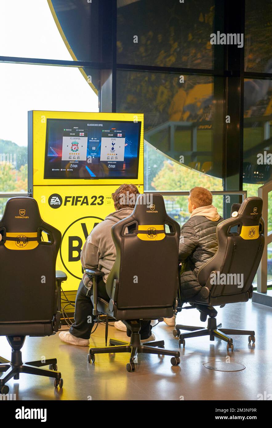 Visiting FC Borussia Dortmund fan shop Stock Photo - Alamy