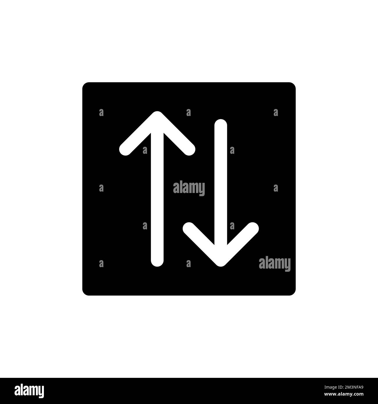 Road sign two black arrows hi-res stock photography and images - Alamy
