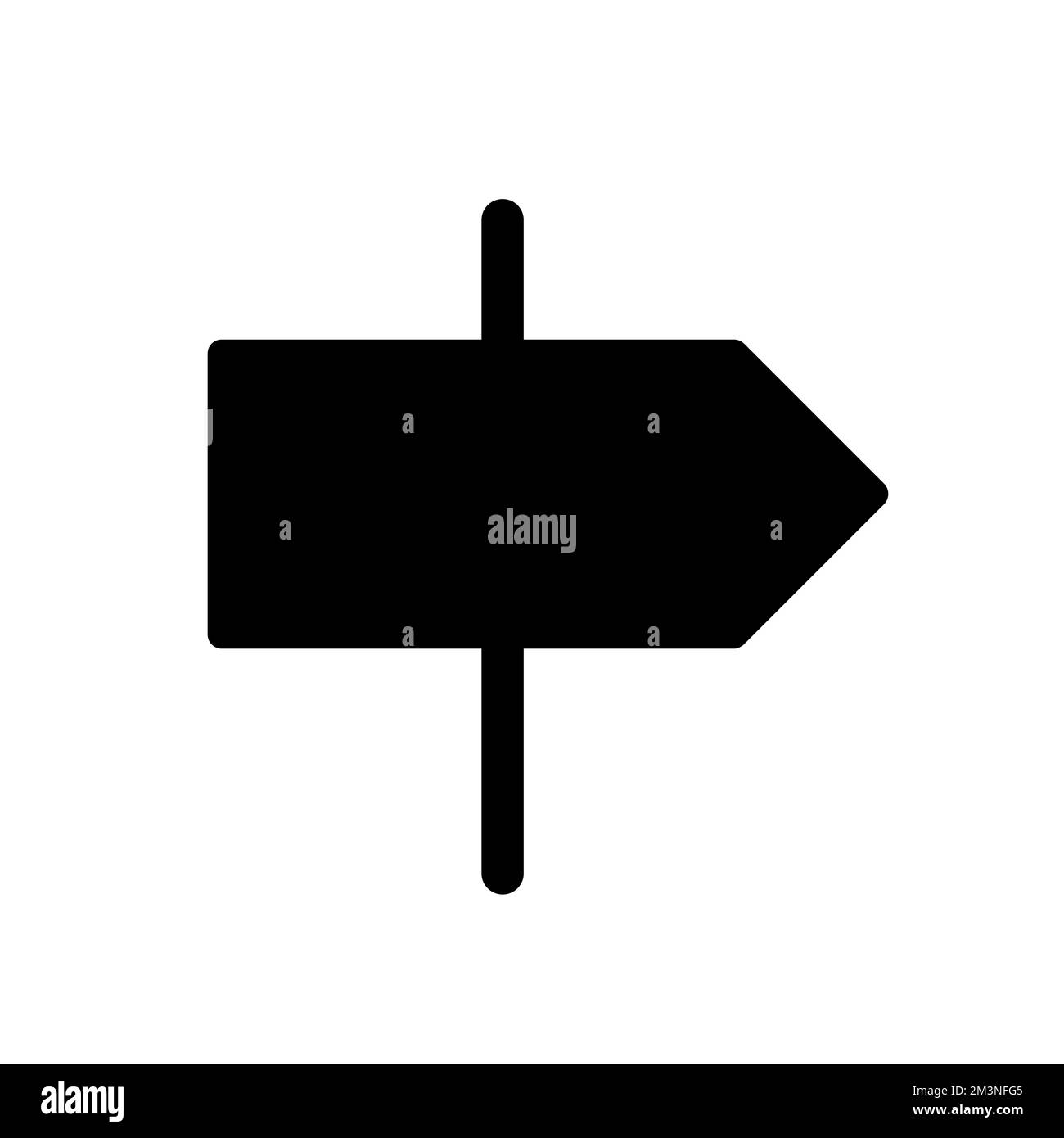 Road pointer black glyph ui icon Stock Vector Image & Art - Alamy