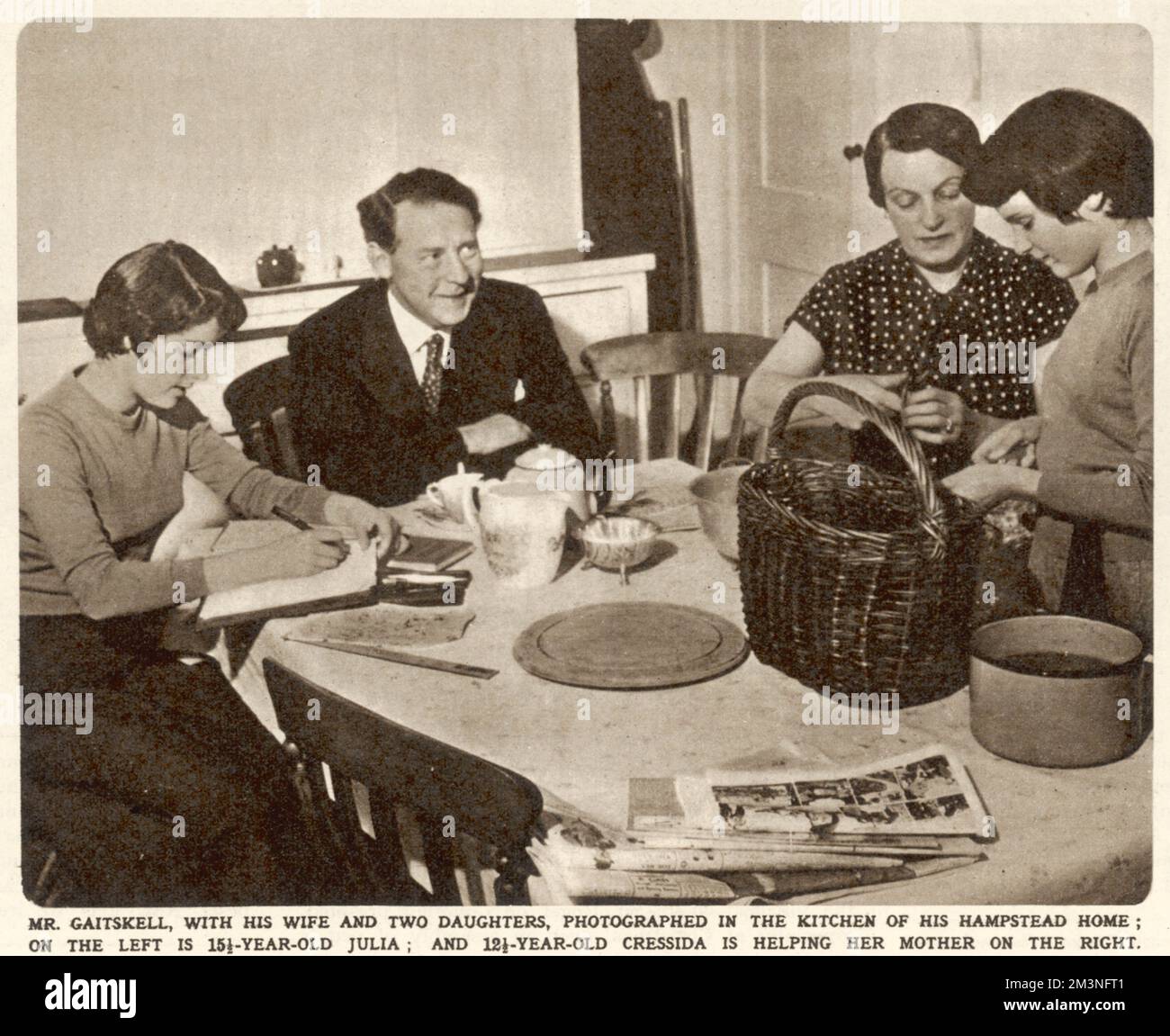 Hugh Gaitskell with his family Stock Photo - Alamy