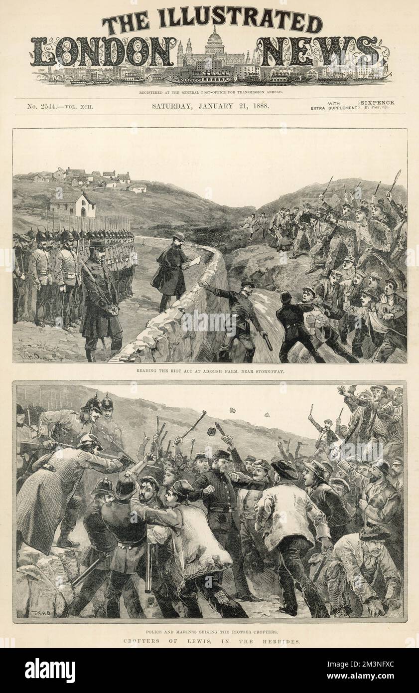 Military intervention on Lewis, 1887 Stock Photo - Alamy