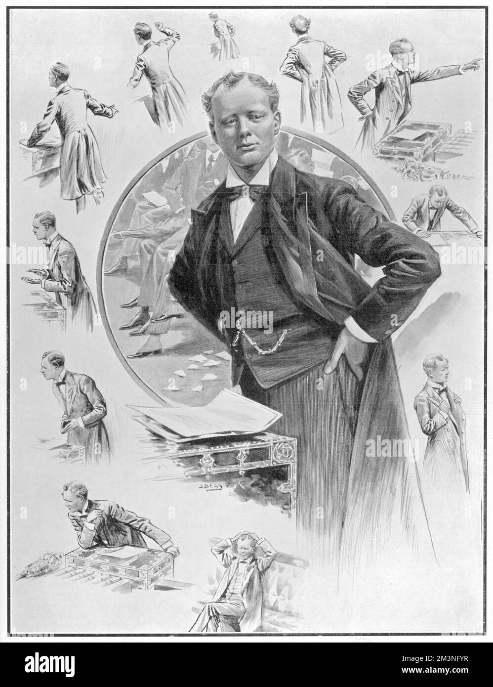 Winston Churchill as an orator Stock Photo - Alamy