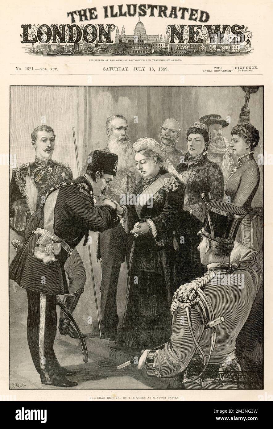 The Shah received by Queen Victoria at Windsor Castle Stock Photo - Alamy