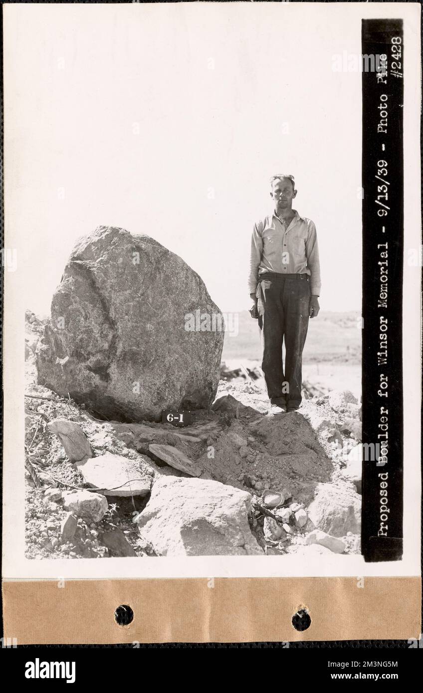 Proposed boulder for Winsor Memorial, #6-1, Quabbin Reservoir, Mass ...