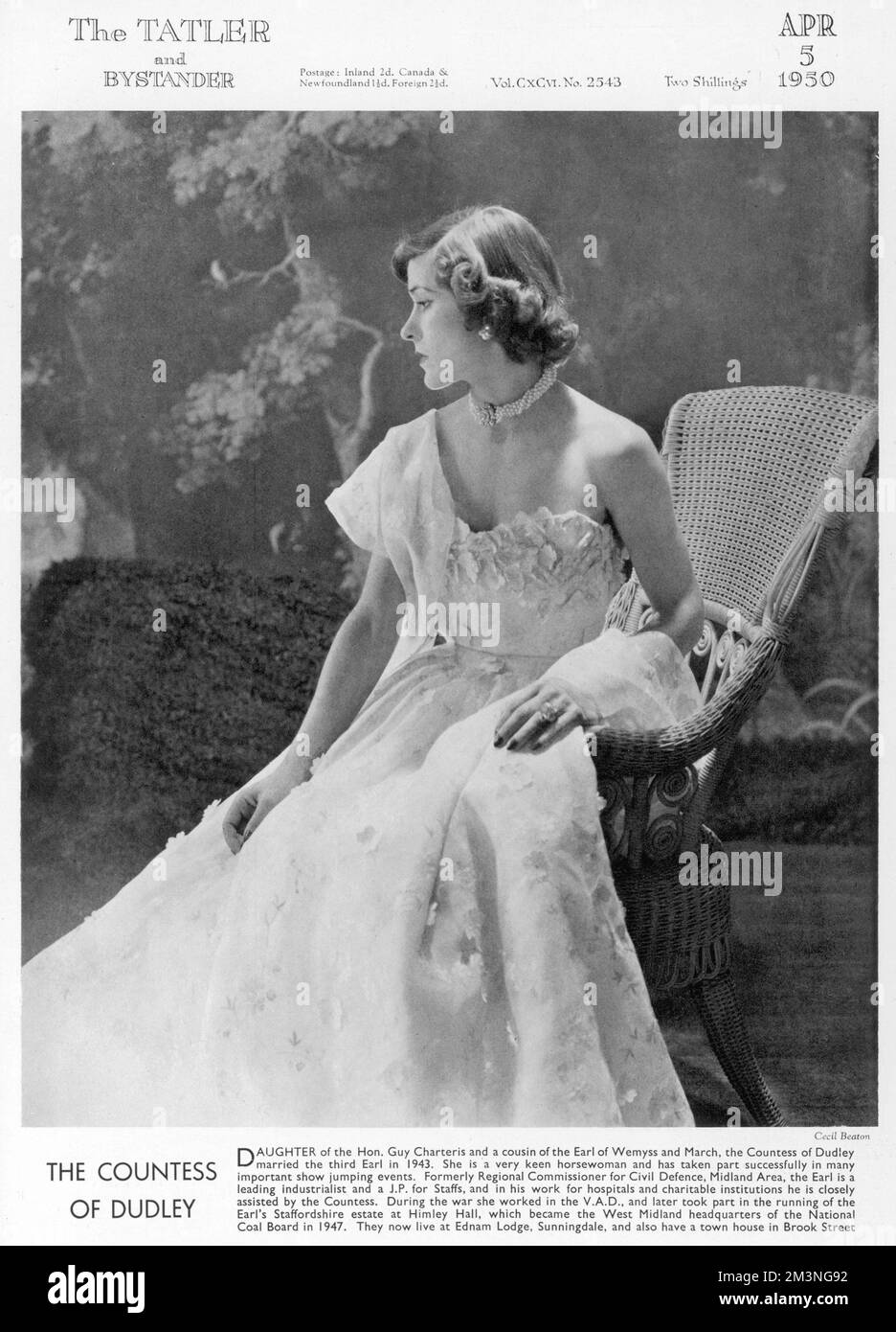 Tatler front-cover: The Countess of Dudley Stock Photo - Alamy