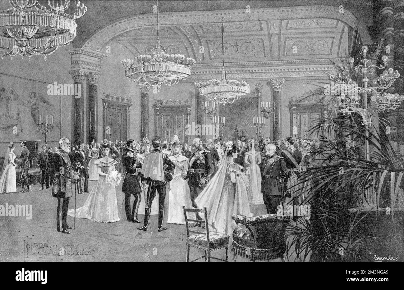 The Imperial family before the wedding of Emperor Nicholas II to the ...