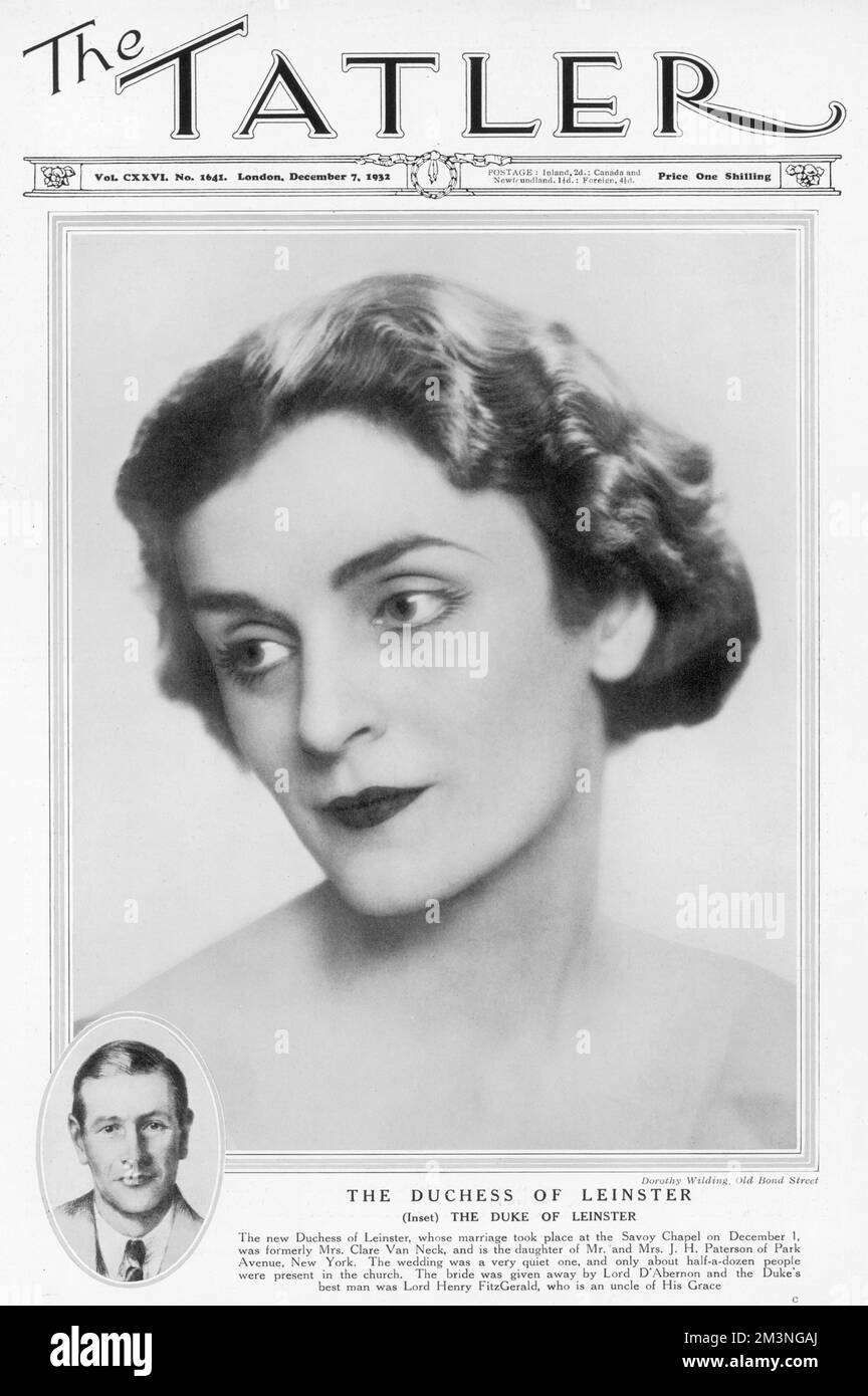 Tatler front-cover: The Duchess of Leinster Stock Photo - Alamy