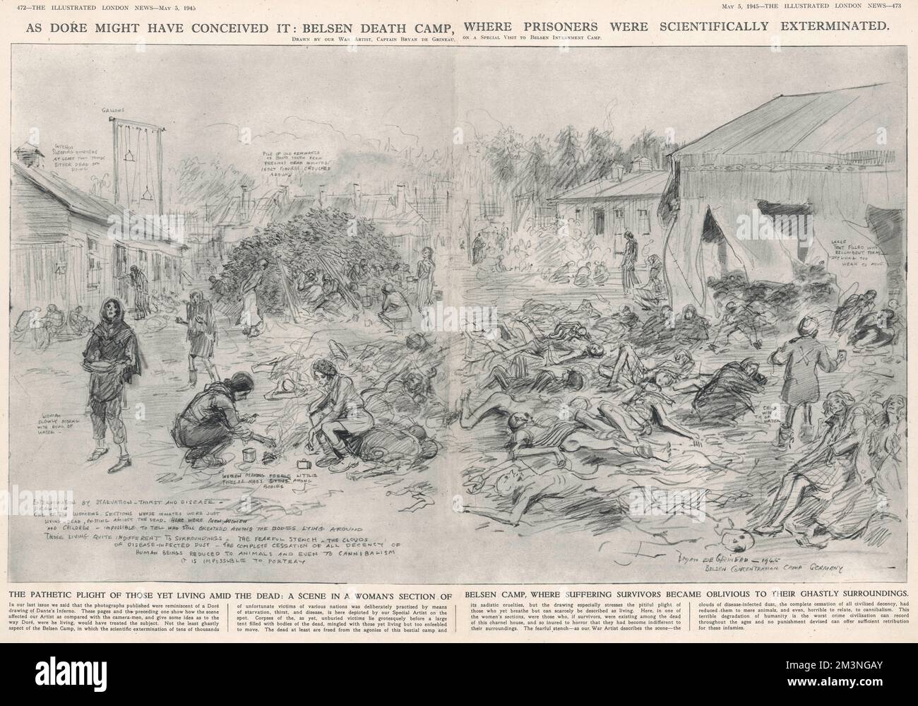 Bergen belsen concentration camp 1945 hi-res stock photography and ...