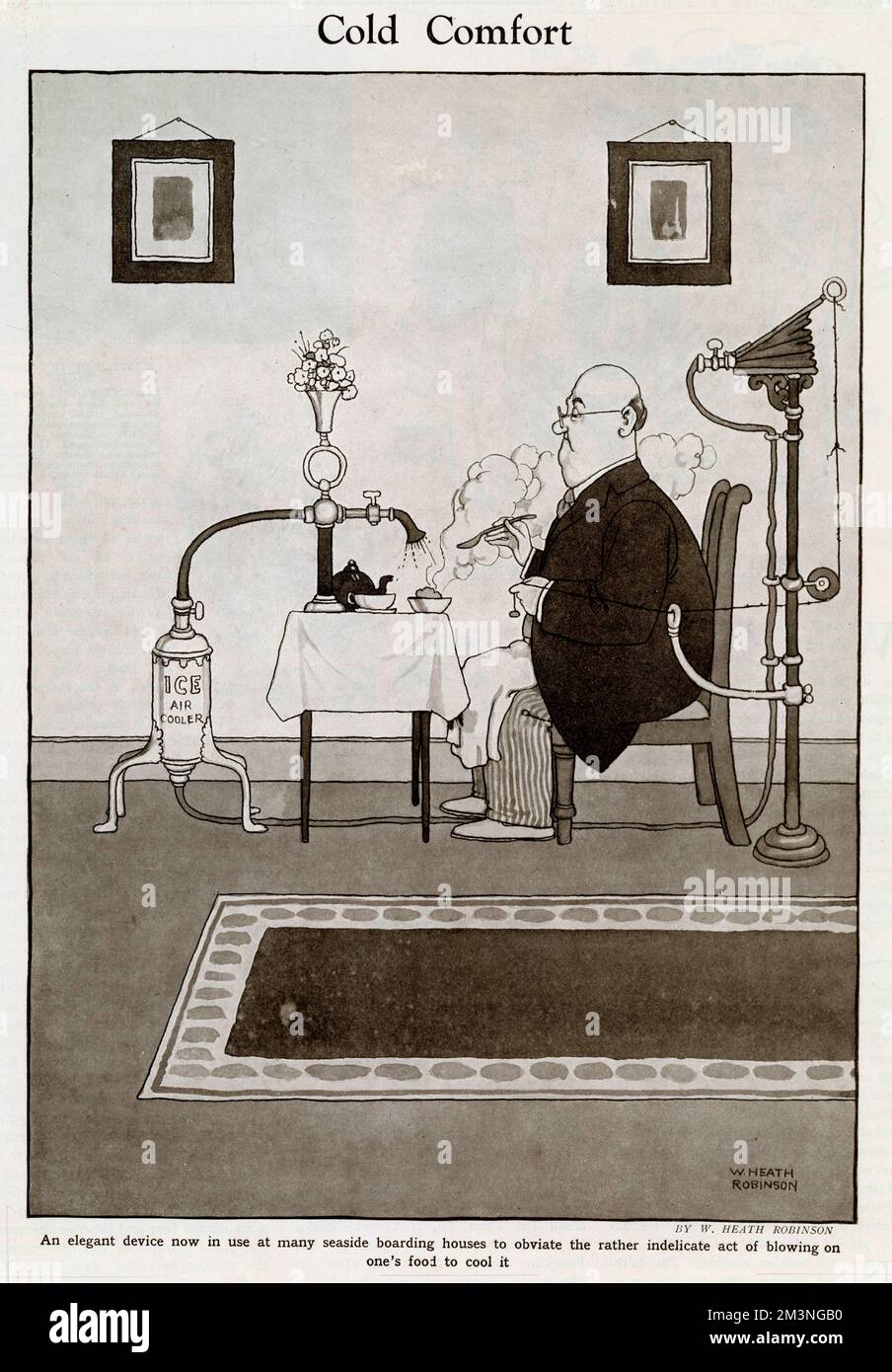 Cold Comfort by William Heath Robinson Stock Photo - Alamy