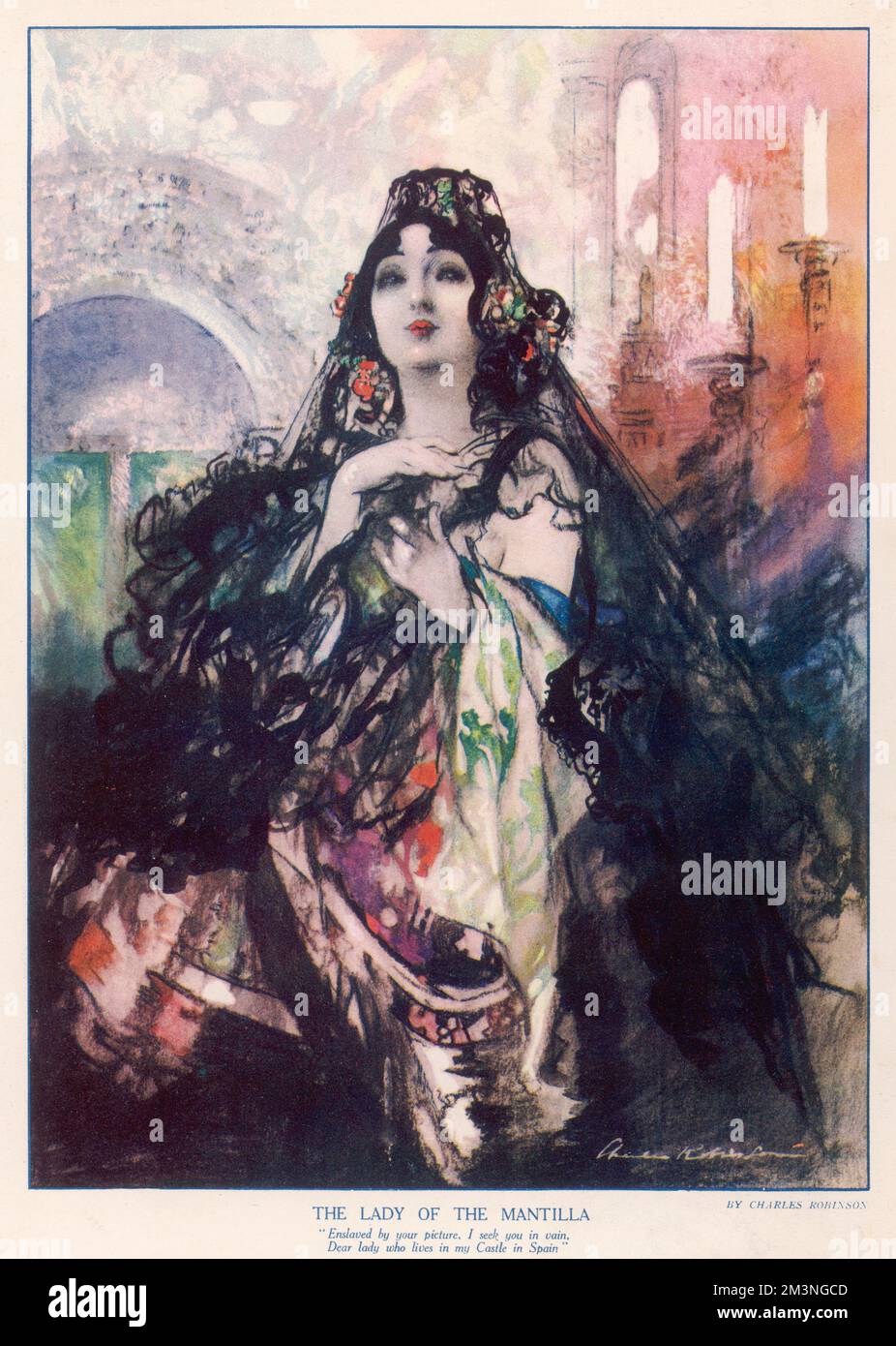 The Lady Of The Mantilla Stock Photo - Alamy